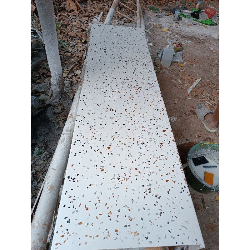Jual TOP TABLE SOLID SURFACE MOTIF TERAZO MEJA MEETING KOPI KANTOR ...