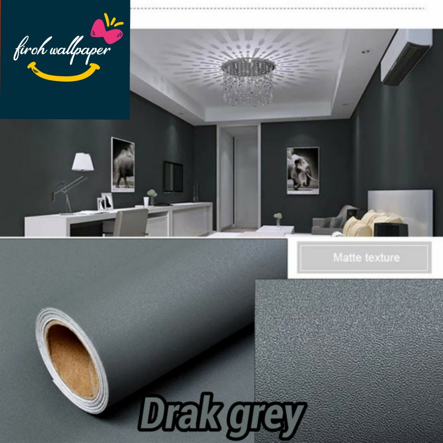Jual Wallpaper Sticker Dinding Polos Abu Panjang 8 s/d 9 Meter x Lebar ...