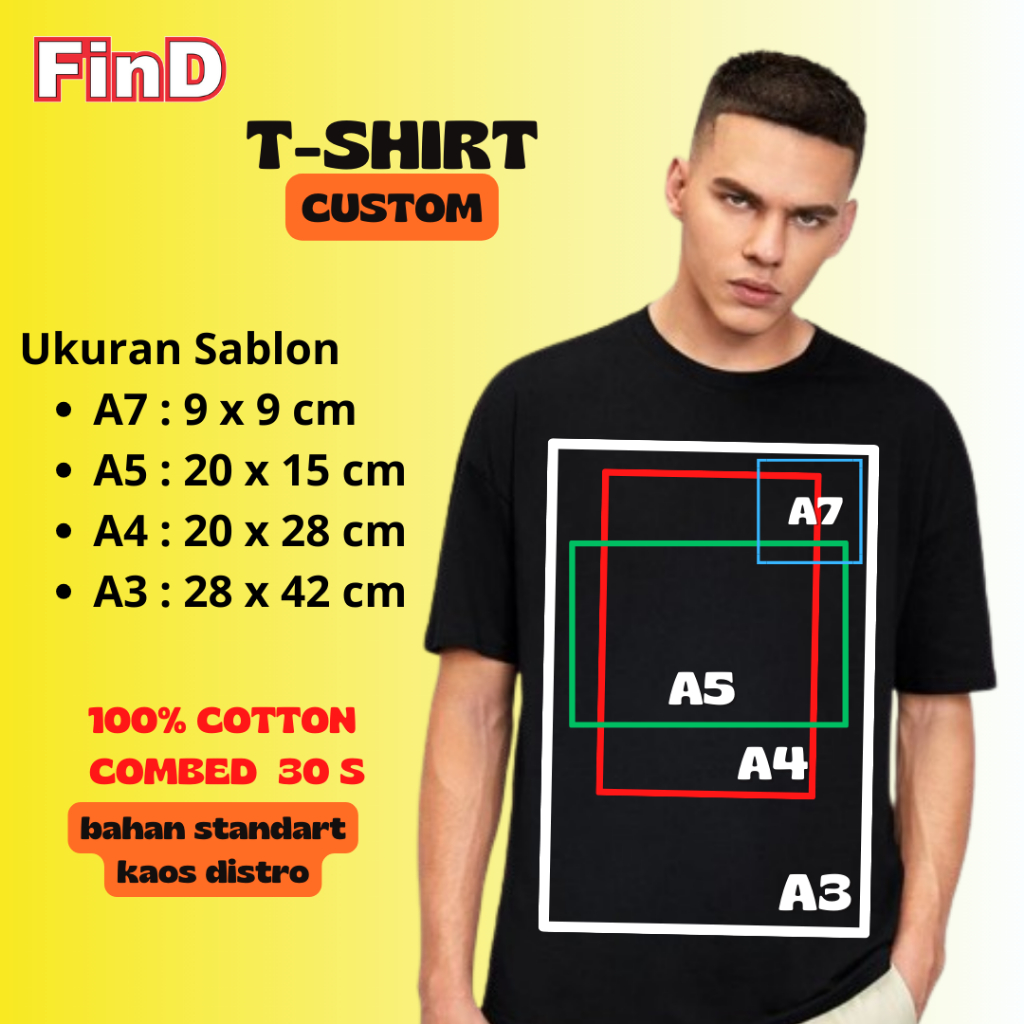 Jual BAJU KAOS SABLON CUSTOM SATUAN FOTO GAMBAR NAMA TULISAN KATA - KATA DESAIN SENDIRI DTF ...