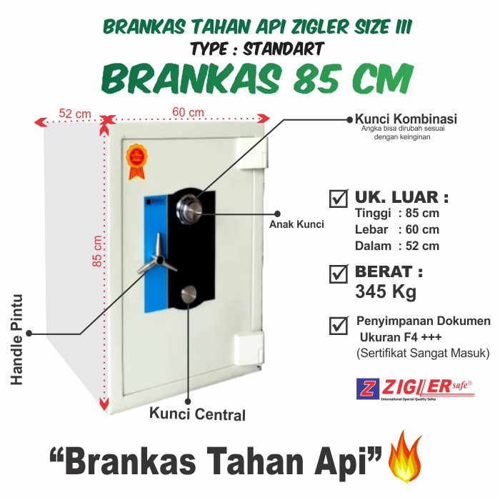 Jual Brankas Zigler sz III | Brankas Besi Tahan Api dan Bongkar | Type ...