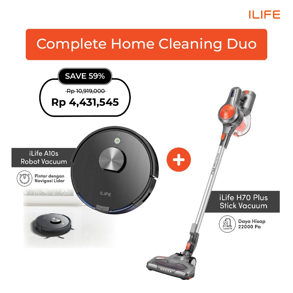 Jual Bundle iLife A11 LiDAR Robot Vacuum and Mop + iLife H70 Stick ...