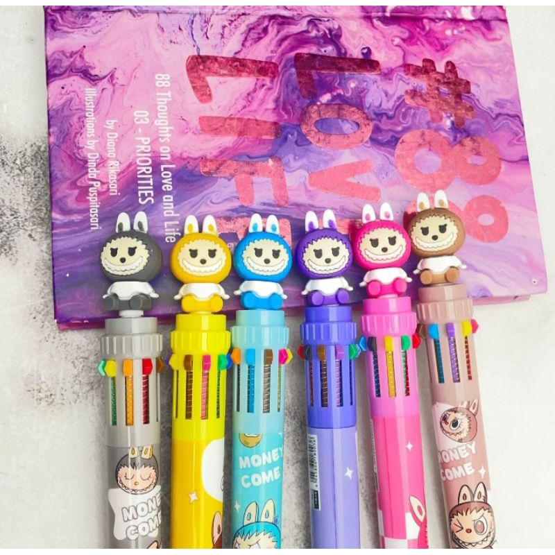 Jual Pulpen 10 Warna Labubu Pen Monster Labubu Viral Pen Gel Labubu ...