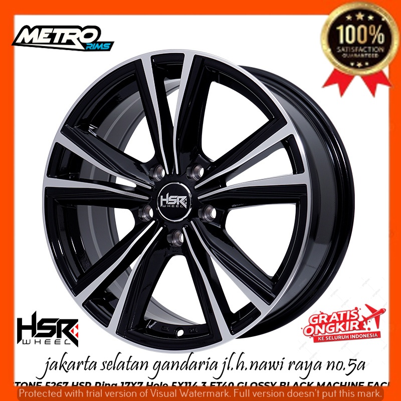 Jual velg mobil racing ring 17 pcd 5x114,3 untuk mobil Escape, Explorer, GT, Mustang, Mustang ...