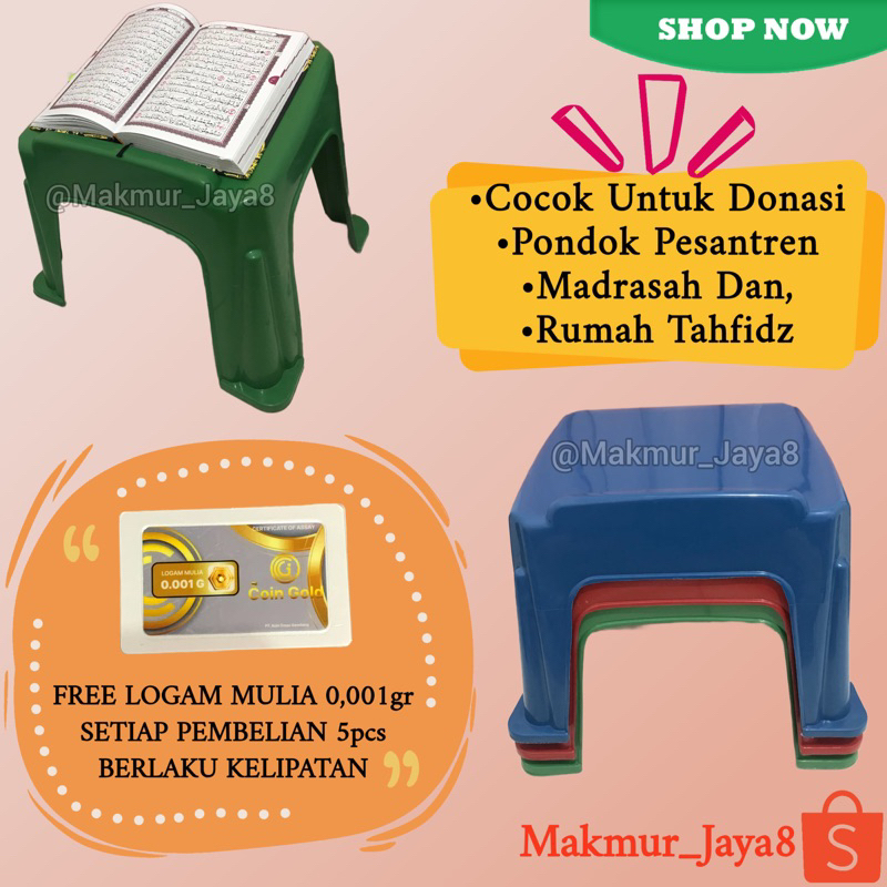 Jual Meja Ngaji Praktis Simple Mudah Di Susun UKURAN LEBIH BESAR ( MERK ...