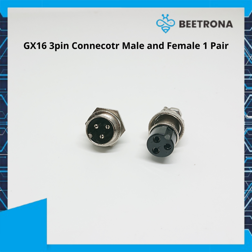 Jual GX16 Aviation Plug Connector 16mm 3Pin Socket Konektor Male Female ...