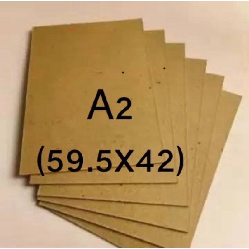 Jual 59.5x42 cm ukuran A2 tebal 3 mm kardus karton lembaran single wall ...