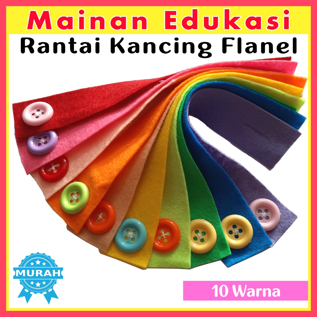 Jual Mainan edukasi Mengancing RANTAI FLANEL belajar pasang kancing ...