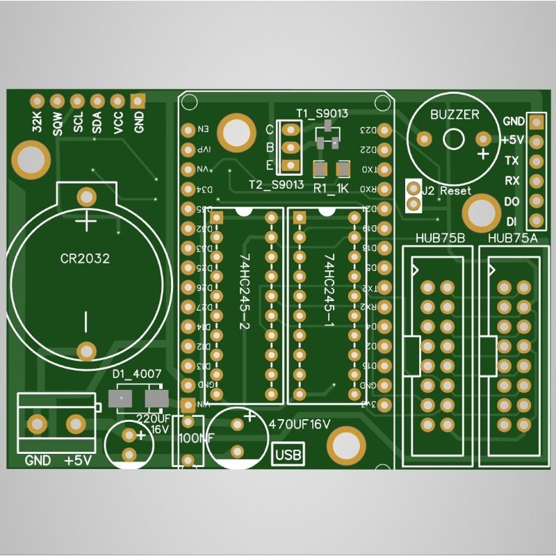 Jual PCB controller JWS Panel RGB, jam digital running text 2 hub75 ...