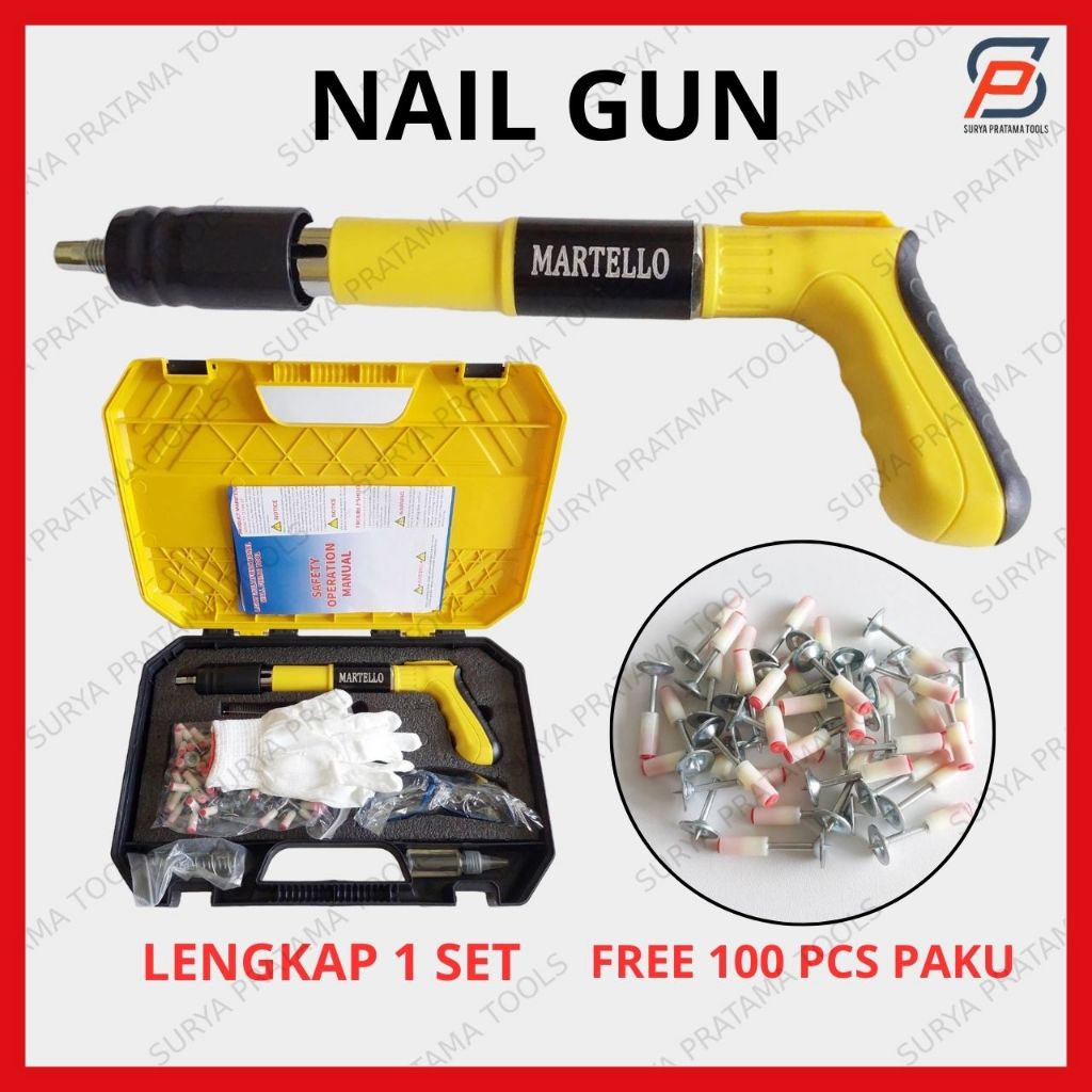 Jual Ramset Gun Alat Paku Tembak Beton Nail Gun Fastening Pistol Paku ...