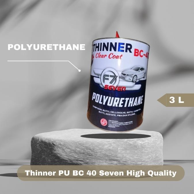 Jual F7 THINNER CLEAR COAT BC-40 3 LITER / THINNER PU KALENG BESAR | Shopee Indonesia
