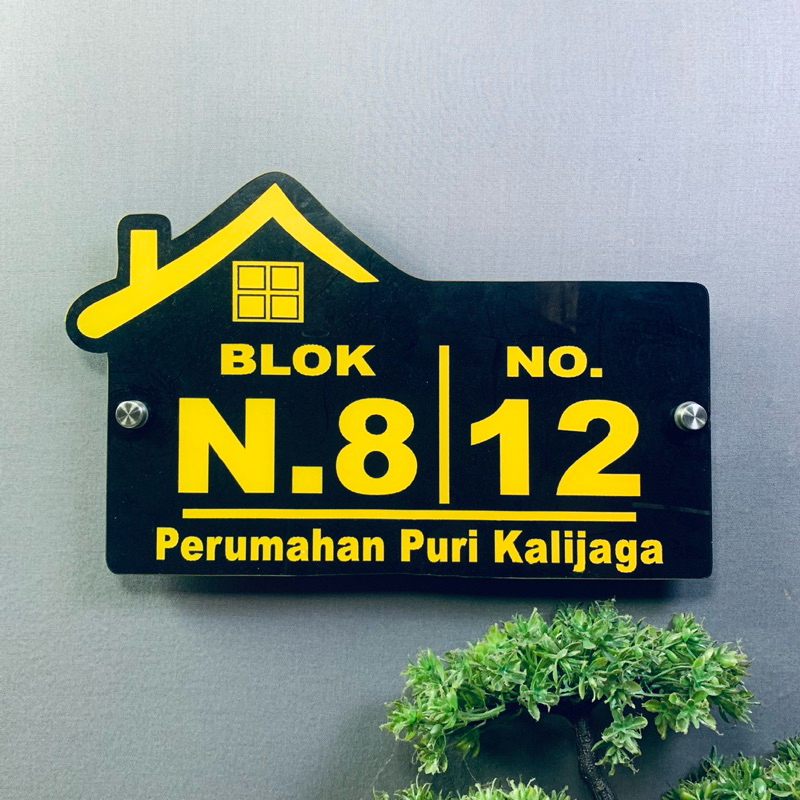 Jual PAPAN ALAMAT RUMAH AKRILIK 28x17cm (ANTI AIR) | Shopee Indonesia