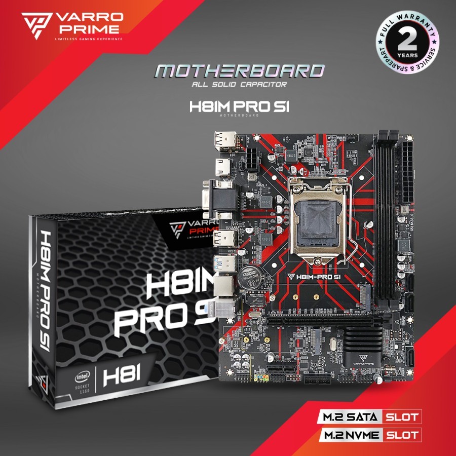Jual VARRO PRIME H81M PRO S1 MOTHERBOARD DDR3 LGA 1150 | Shopee Indonesia