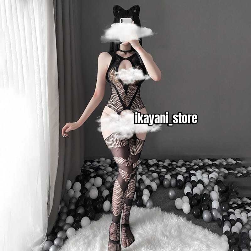Jual Bsht04 Lingerie Stocking Sexy Jaring Bodystocking Costume Size M L Xl Xxl Open Crotch