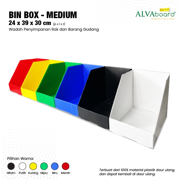 Jual Kotak Storage Alvaboard Kotak Penyimpanan Bin Box Medium Ukuran