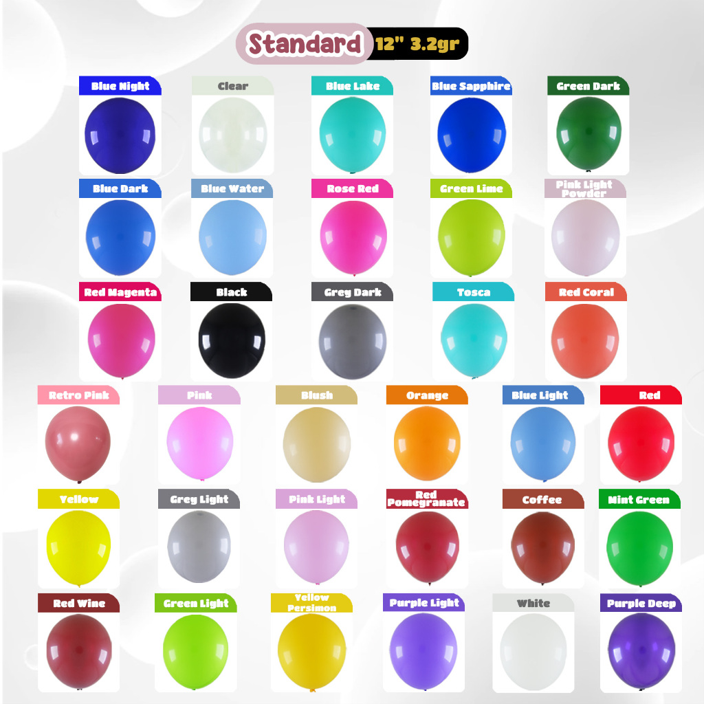 Jual Balon Latex Dof Dop 12 inch / 11 Inch Decotex - 3.2 Gram | Shopee ...