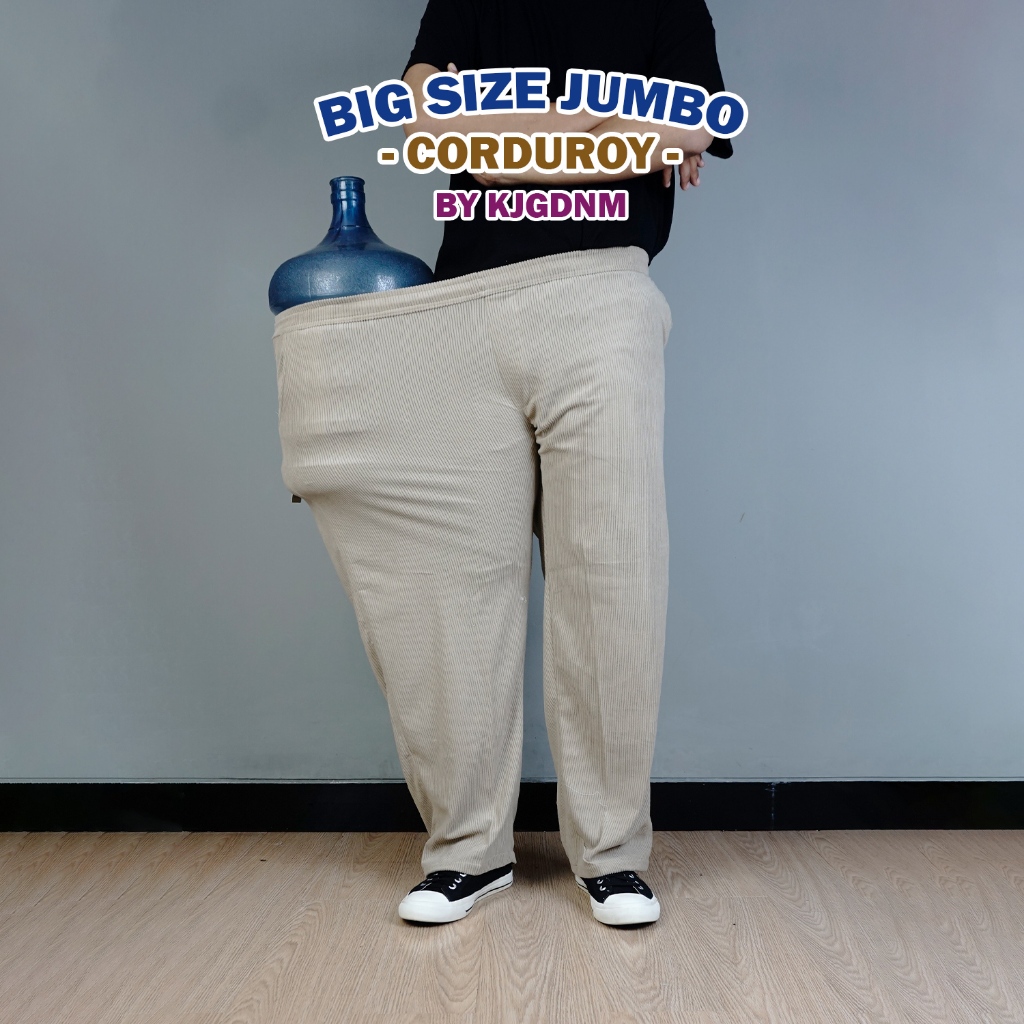 Jual KJGDNM Celana Panjang BIGSIZE 4XL 5XL 6XL 7XL Corduroy Unisex Longgar Loose Jogger Santai ...
