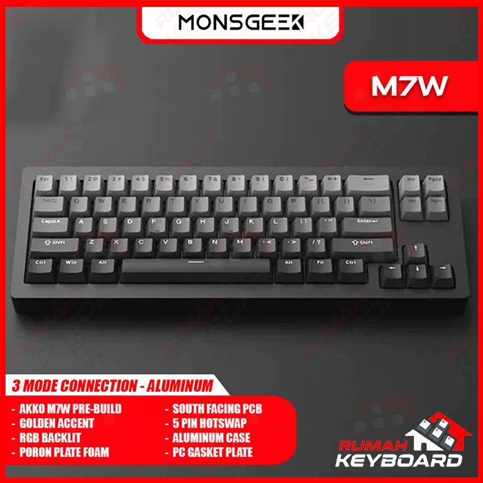 Jual MONSGEEK M7W 65% - 3 Mode - Alumunium - South Facing RGB - Mechanical Keyboard | Shopee ...