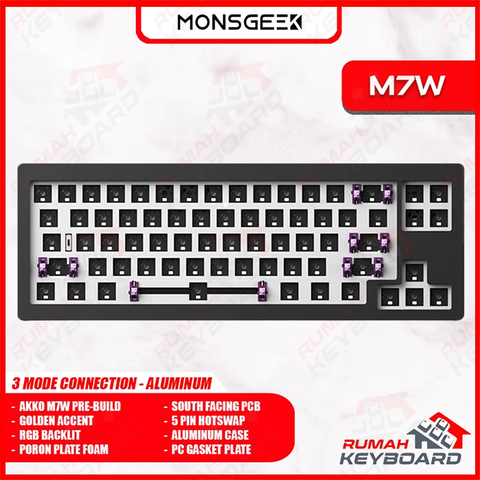 Jual MONSGEEK M7W 65% - 3 Mode - Alumunium - South Facing RGB ...