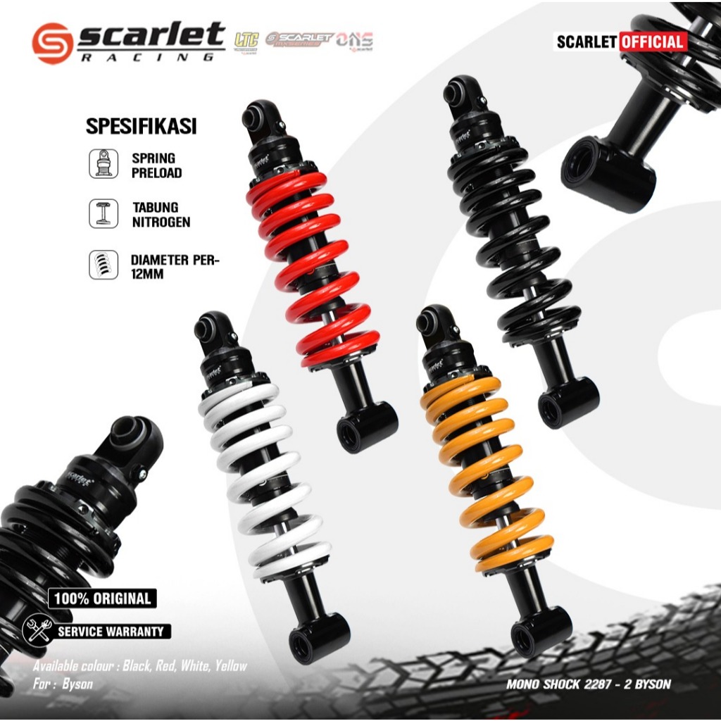 Jual MONOSHOCK BYSON KARBU-BYSON F1 SCARLET SHOCK ABSORDER PEREDAM ...