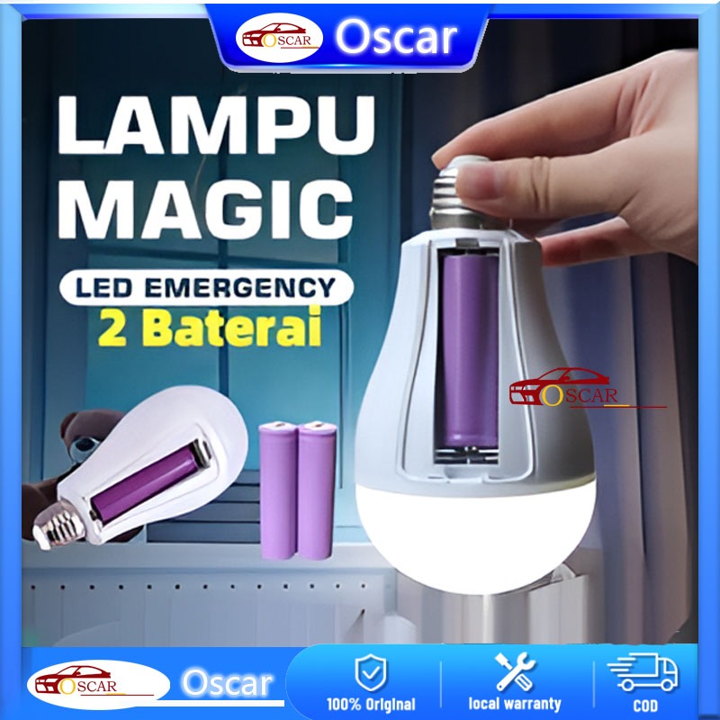 Jual Emergency Led 20W 2 Baterai /Lampu Magic /Bohlam Emergency/Lampu Padam/Terang/Bonus Fitting ...