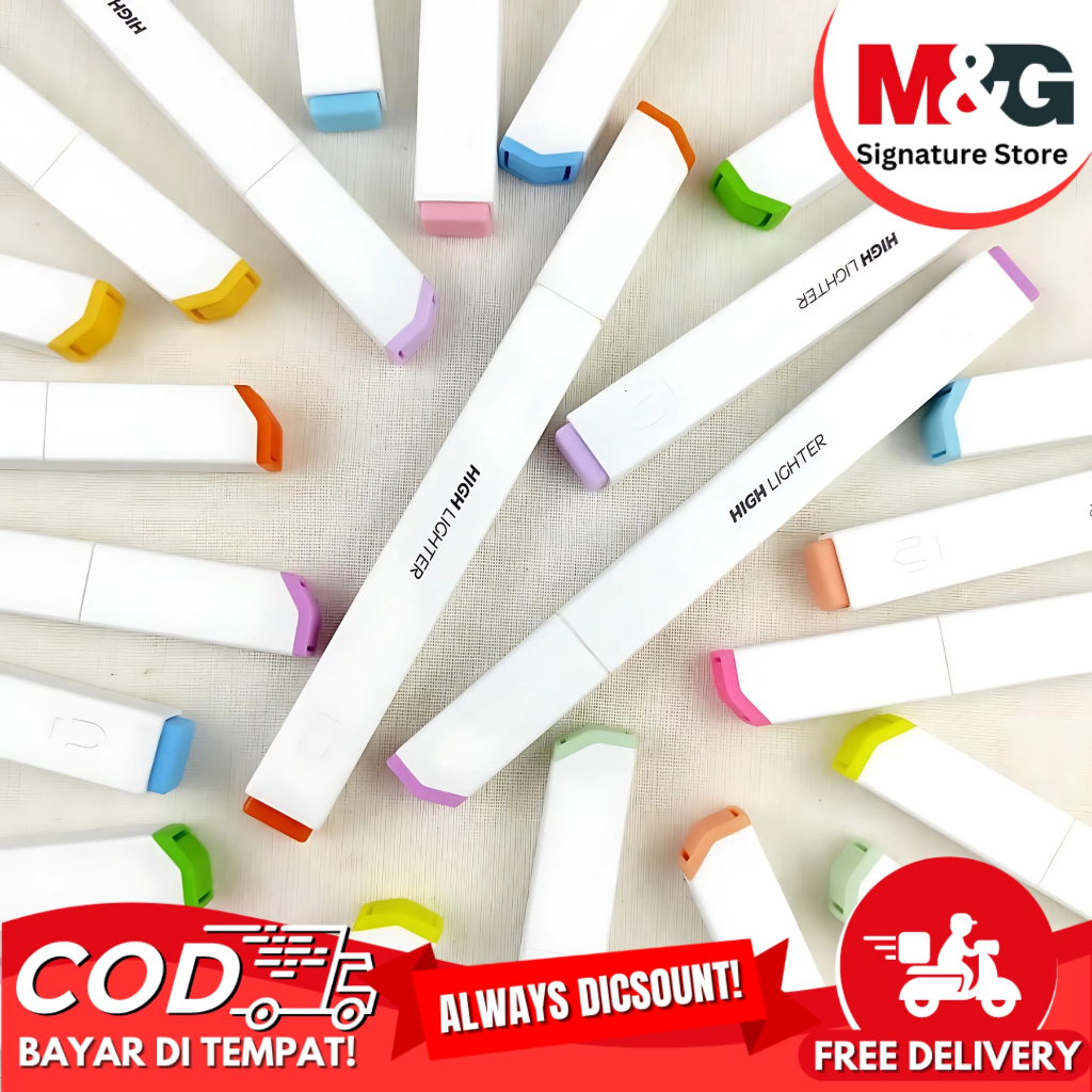 Jual Highlighter Warna Pastel M&G Shape Textiliner Penanda Warna Buku ...