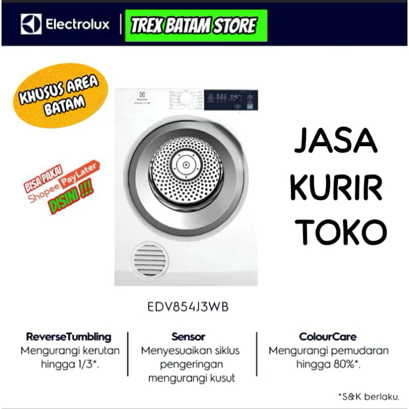 Jual ELECTROLUX DRYER EDV854J3WB 8.5 KG GARANSI RESMI [ BATAM ...
