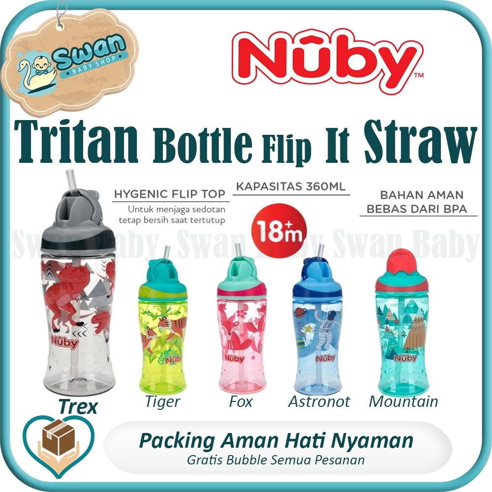 Jual Nuby Tritan 360ml Sport Bottle Flip It Straw | Shopee Indonesia
