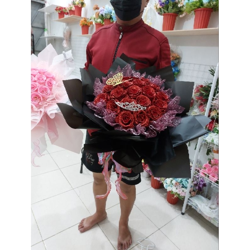 Jual BUKET BUNGA BULAT / ROUND BUKET / KOREAN style BUKET | Shopee ...