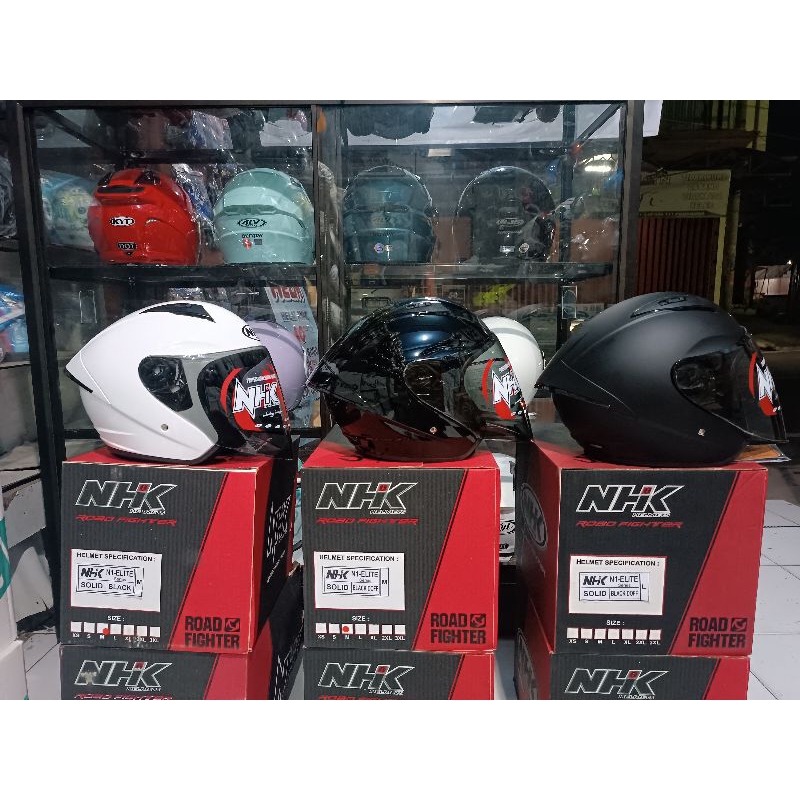 Jual Helm NHK N1 Elite Solid Original Half Face | Shopee Indonesia