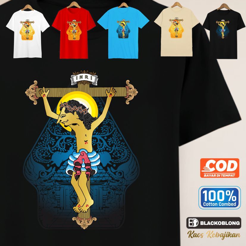 Jual Kaos Rohani Unik Wayang Wahyu Katolik Yesus Di Salib Digital Drawing | Shopee Indonesia