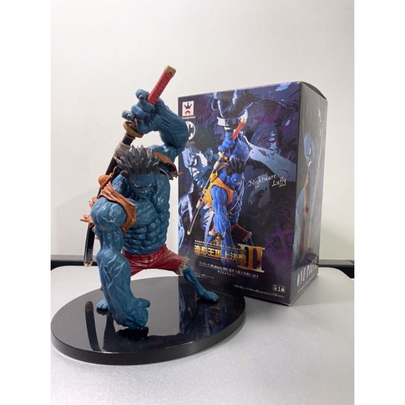 Jual anime one piece Monkey D Luffy blue holding sword on back | Shopee ...