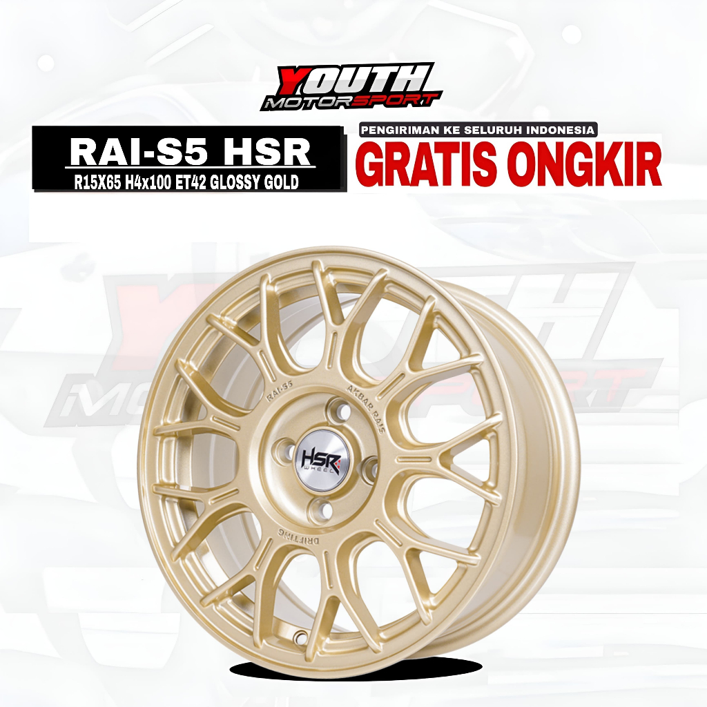 Jual VELG R15 HSR RAI S5 cocok untuk Brio,sigra,agya,calya,ayla dll ...
