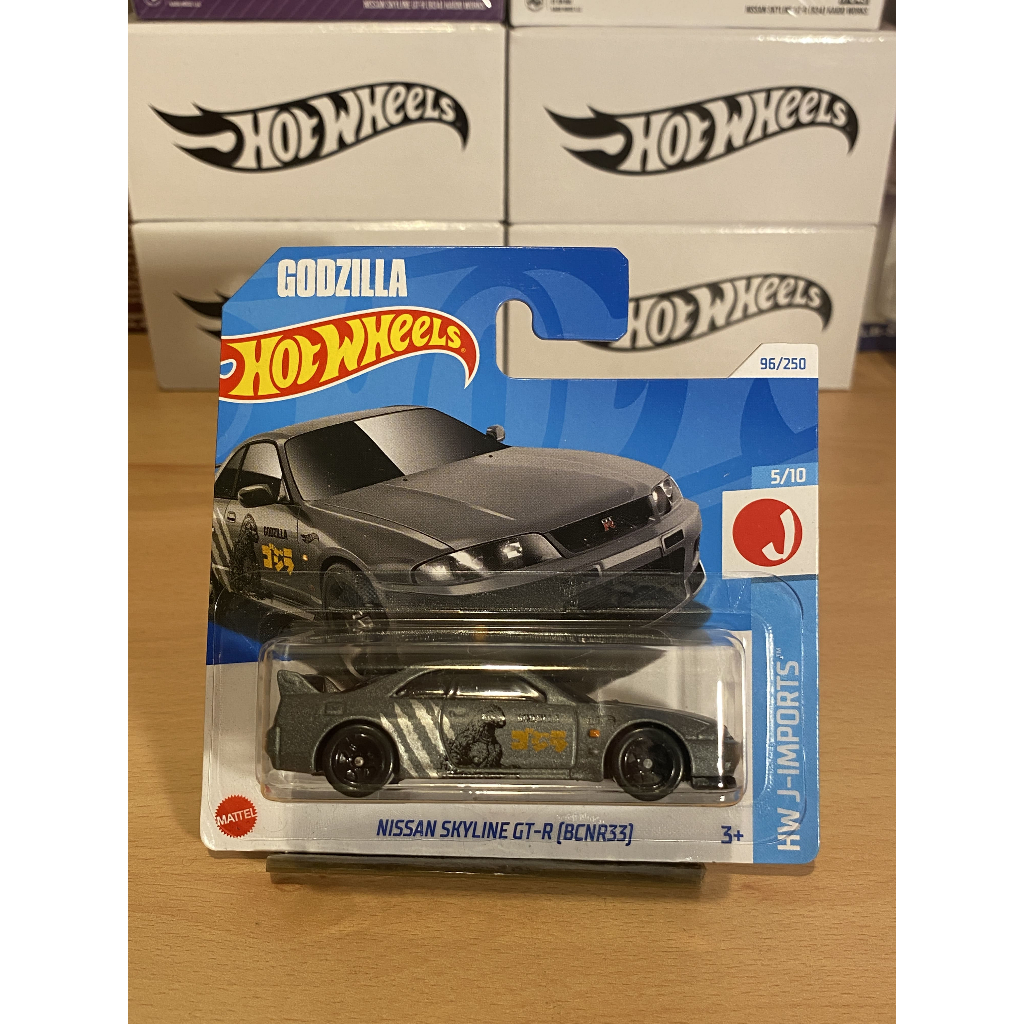 Jual Hot Wheels Nissan GTR R33 Godzilla Abu Short Card SC JDM | Shopee ...