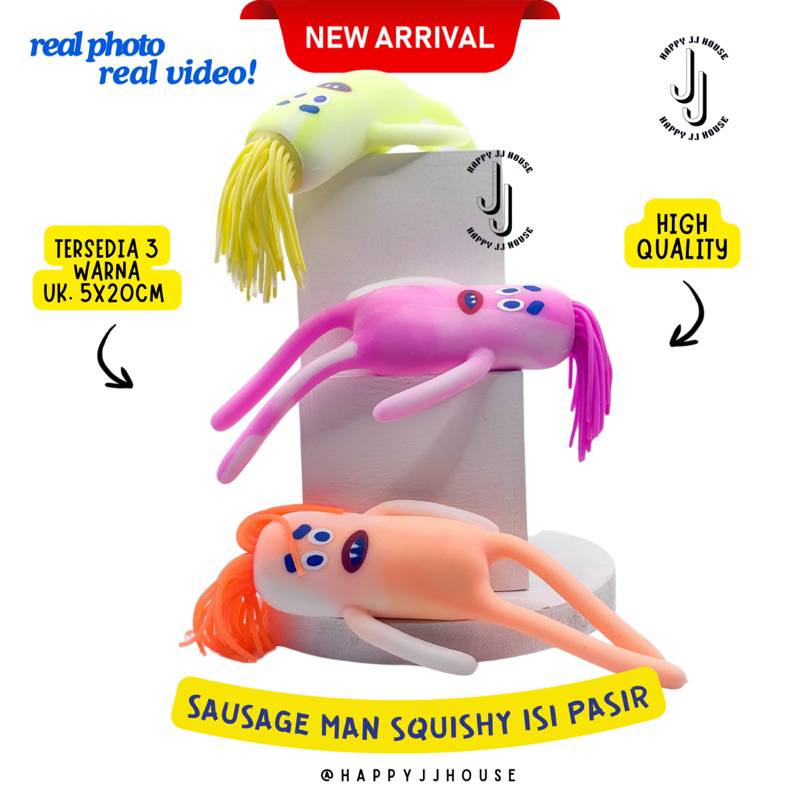 Jual [HAPPYJJ]SAUSAGE MAN SQUISHY ISI PASIR | Shopee Indonesia