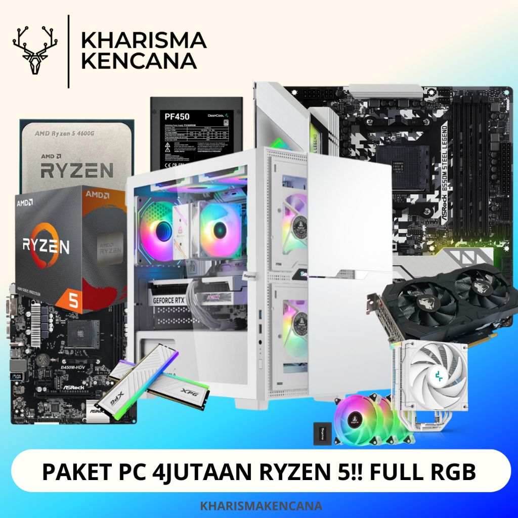 Jual RAKIT PC KHARISMA - RYZEN 5 4600G / R5 5600G VGA RX580 8GB SSD ...