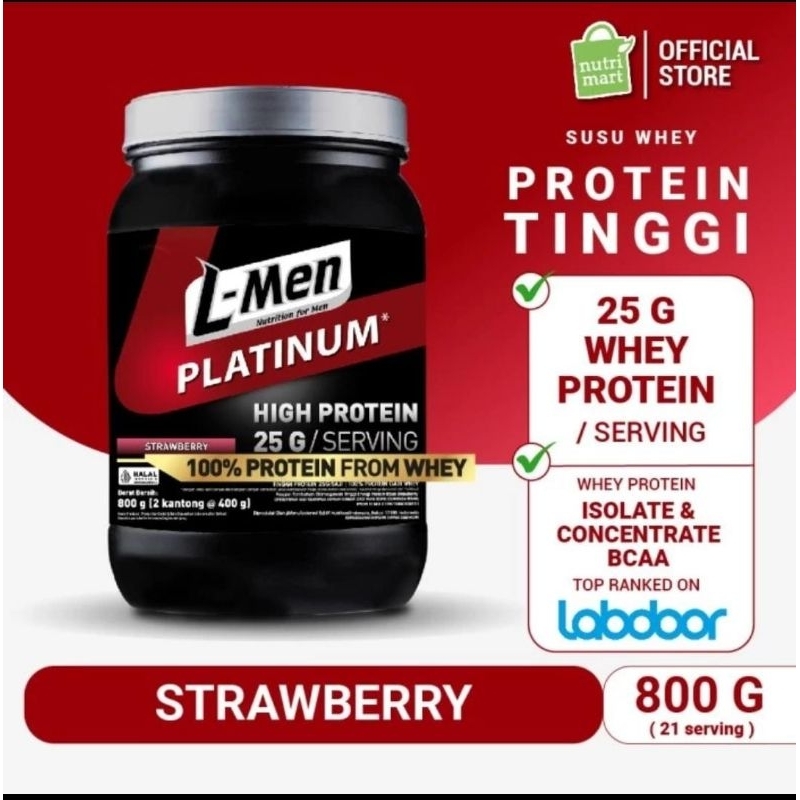 Jual L-Men Platinum Susu Whey Protein | Shopee Indonesia