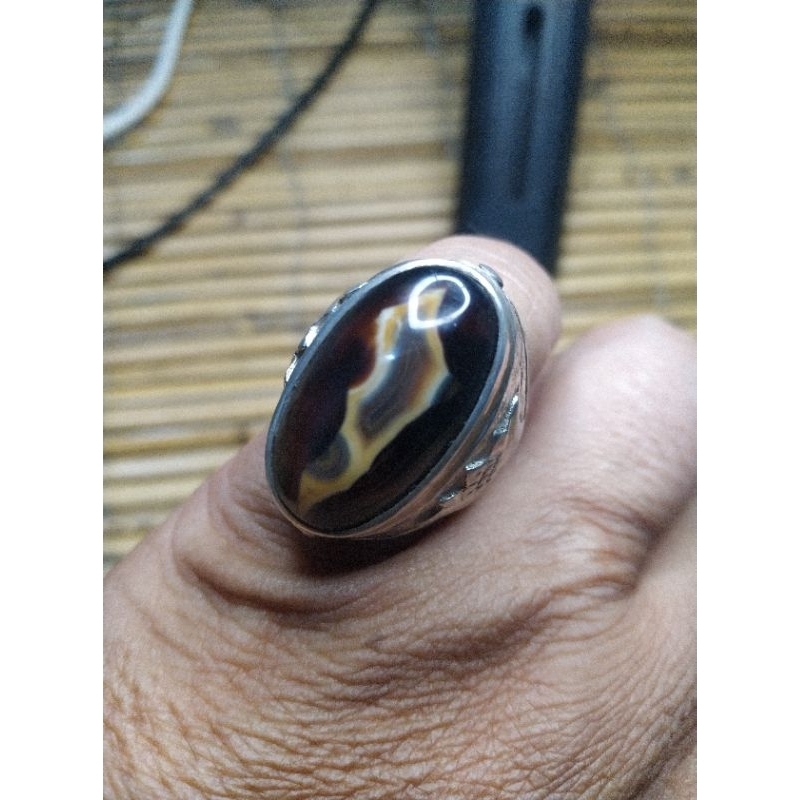 Jual Batu Akik Motif GambaR Motif Kujang Dengan Aura Kuning.Unik dan ...