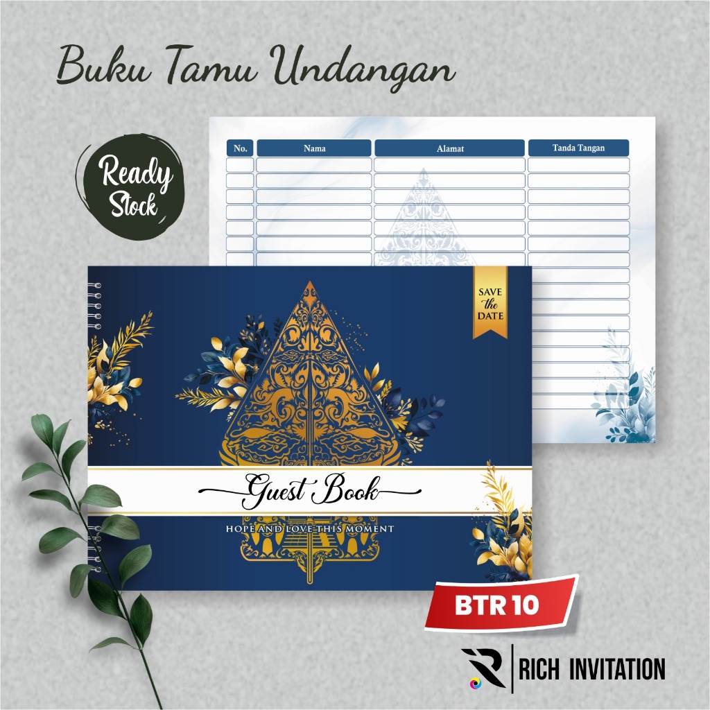 Jual BUKU TAMU UNDANGAN PERNIKAHAN - GUEST BOOK NIKAH READY BTR 10 ...