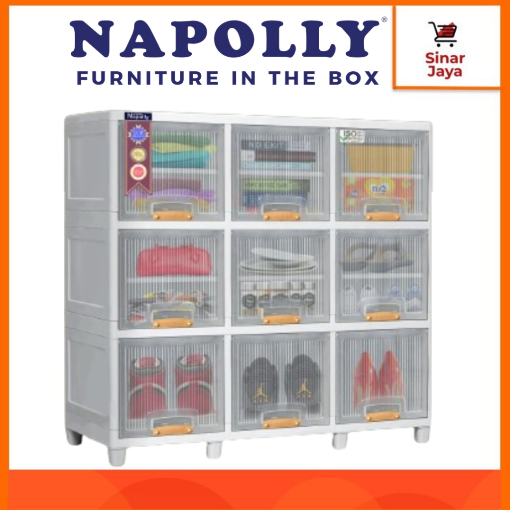 Jual NAPOLLY LockerBox / Locker Box Lemari Plastik Minimalis, Serbaguna Susun 2, 3, 4, 5 (2 & 3 ...