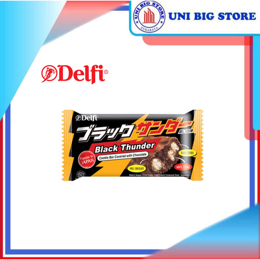Jual Delfi Black Thunder Cookie Bar Chocolate 21 gr Coklat | Shopee ...