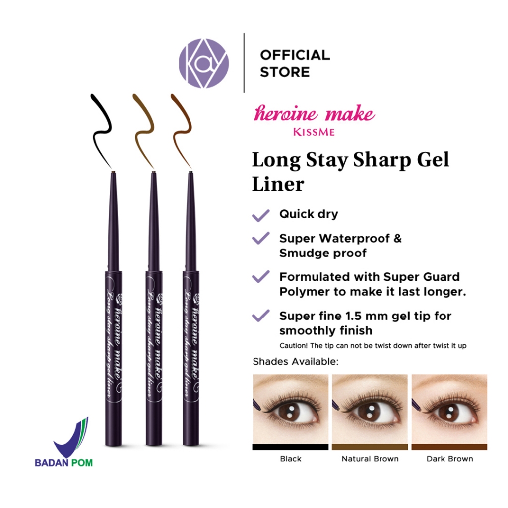 Jual KISS ME HEROINE - Make Long Stay Sharp Gel Liner / Eyeliner Gel | Shopee Indonesia