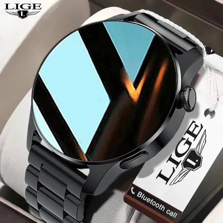 Jual LIGE Jam Tangan Pintar Pria Layar Sentuh Penuh Olahraga IP67 Tahan ...