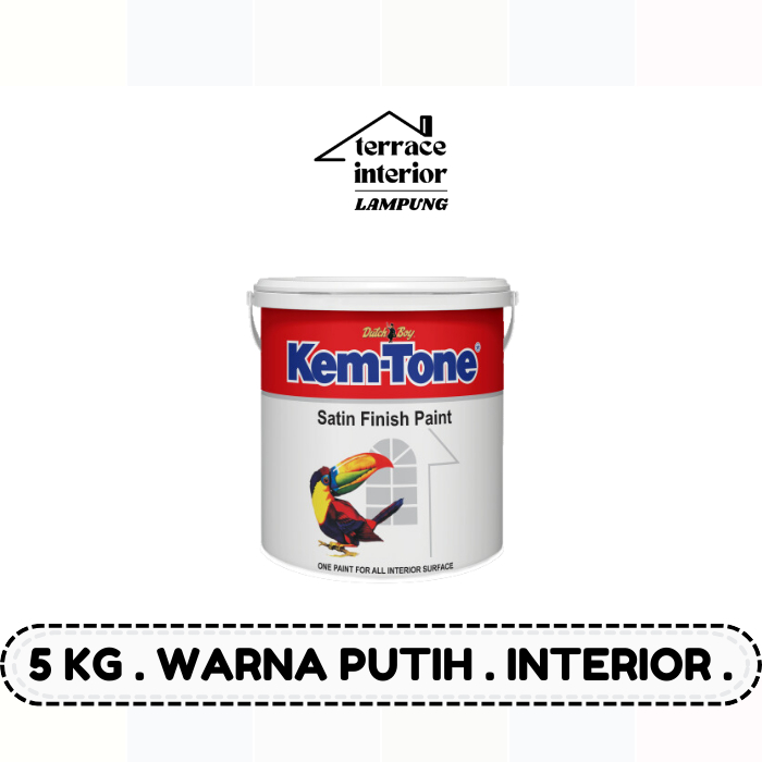 Jual Cat Tembok Kemtone Interior Warna Putih 25 Kg | Shopee Indonesia