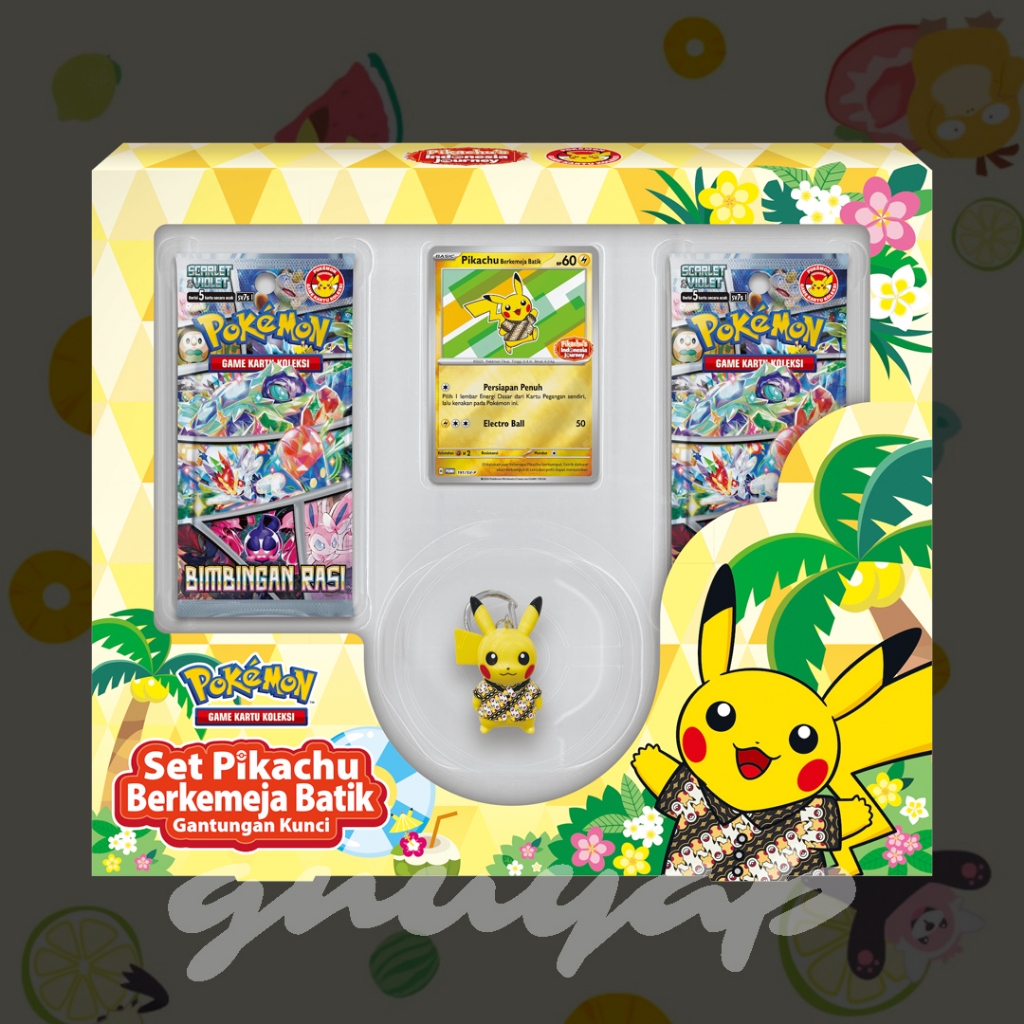 Jual set pikachu charizard berkemeja batik gantungan kunci kolektor bimbingan rasi spesial seri ...