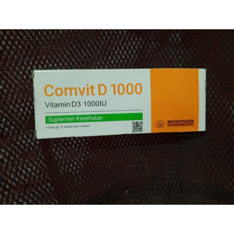 Jual comvit d 1000 iu box 30 tablet vitamin d3 1000iu | Shopee Indonesia