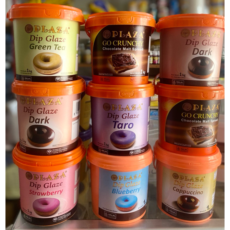 Jual glaze plaza rasa green tea,strawberry,taro,blueberry,capuccino dan ...
