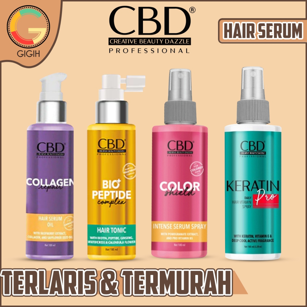 Jual CBD HAIR SERUM 100ML SERIES ( KERATIN / COLOR SHIELD / KERATIN ...