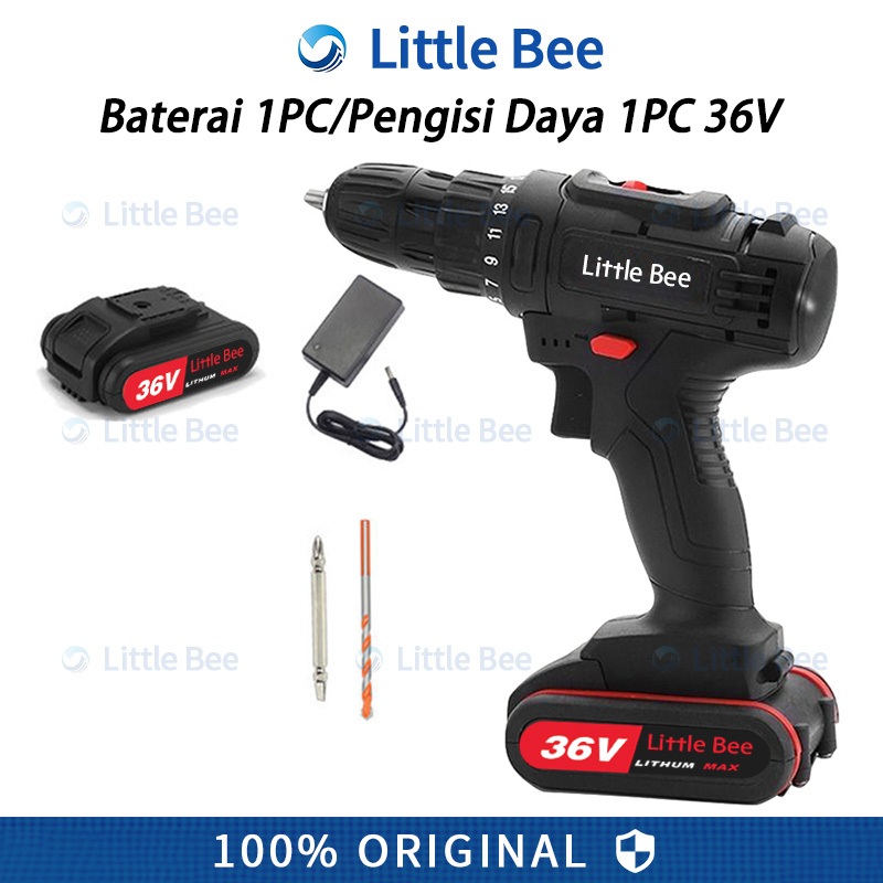 Jual Little Bee Bor Listrik 88V/288V Mesin Bor 13mm Bor Tanpa kabel 288V Set Lengkap Untuk ...