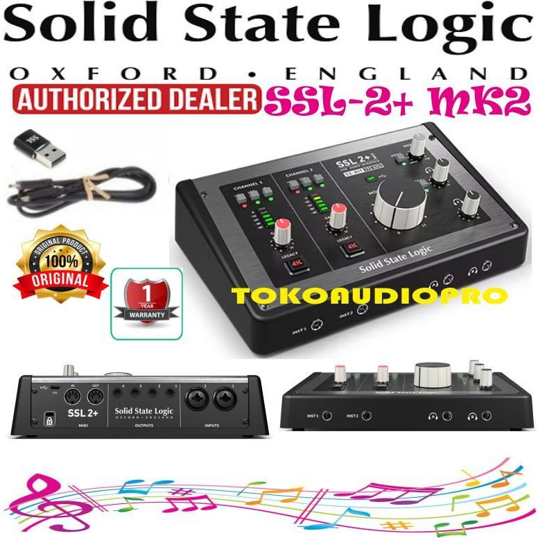 Jual SSL 2+ MKII Solid State Logic SSL-2 Plus Mk2 Audio Interface Sound Card SSL2+ Mk2 | Shopee ...