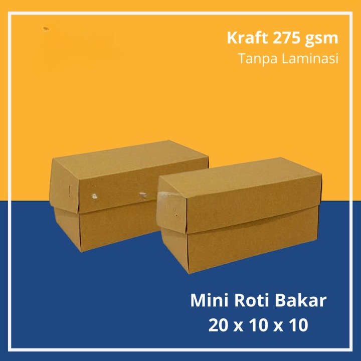 Jual (30pcs) Box Kotak Roti Bakar Bolu Gulung Dus Kraff Tanpa Laminasi ...